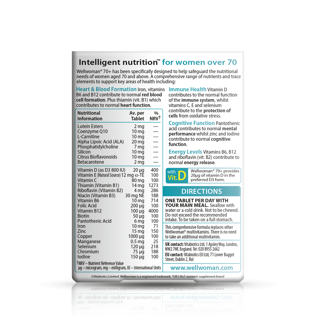 Wellwoman® 70 Supplements For Women Aged 70