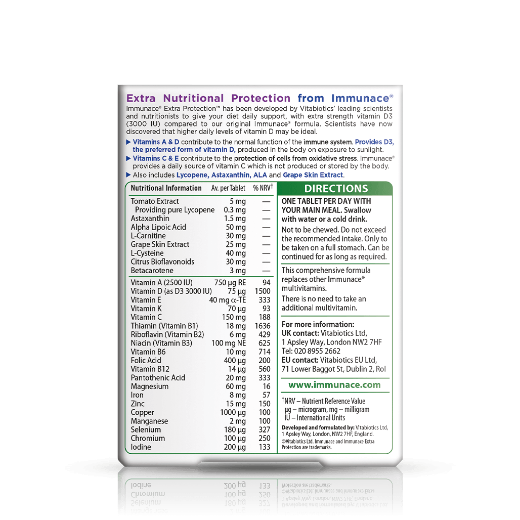 Immunace® Extra Protection | Immune System Vitamins | Vitabiotics
