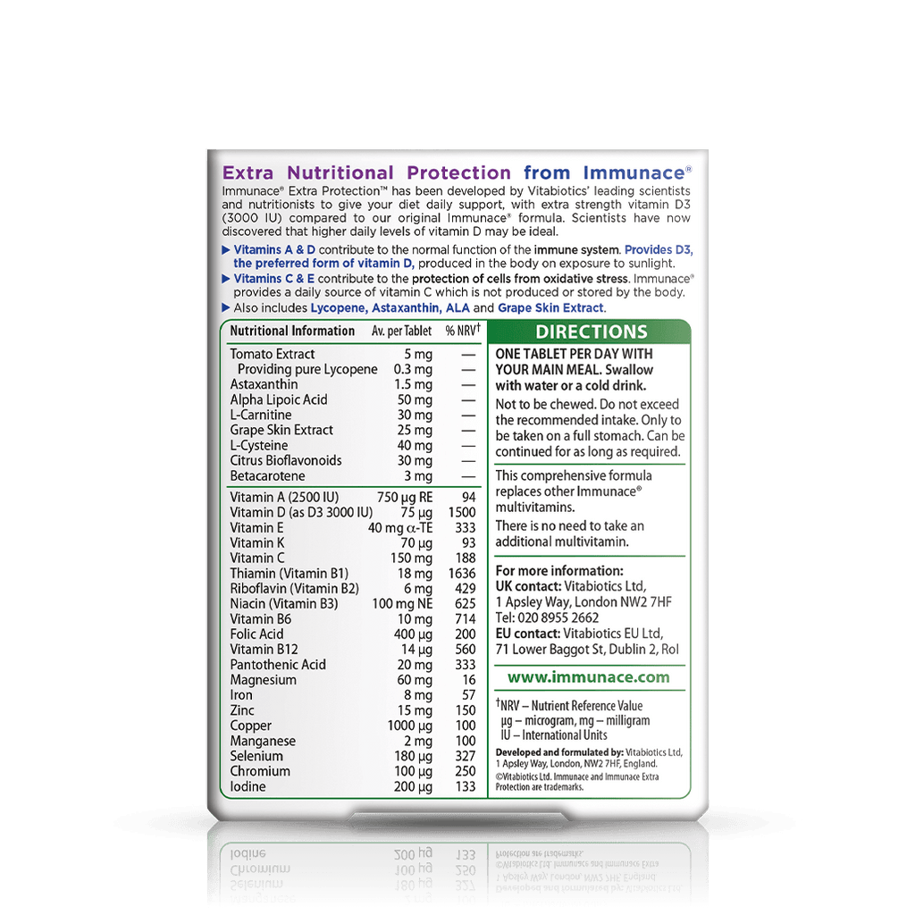 Immunace® Extra Protection | Immune System Vitamins | Vitabiotics