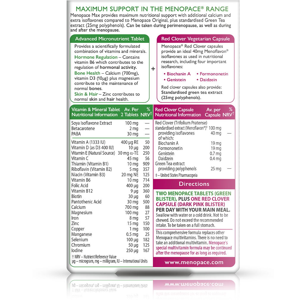 Menopace® Max | Menopause Supplement | Vitabiotics