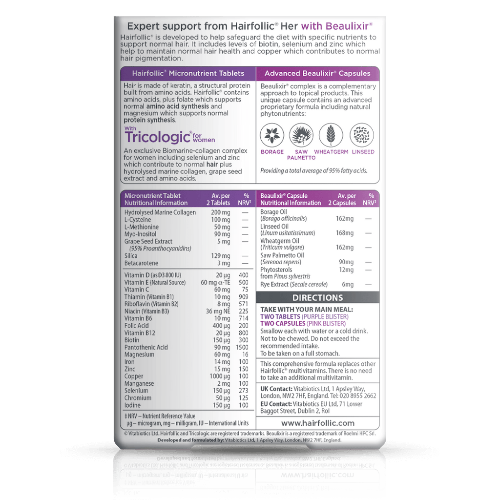 Hairfollic® Her Advanced | Hair Supplements | Vitabiotics