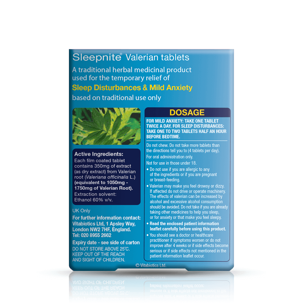 Sleepnite | Valerian Tablets | Vitabiotics®