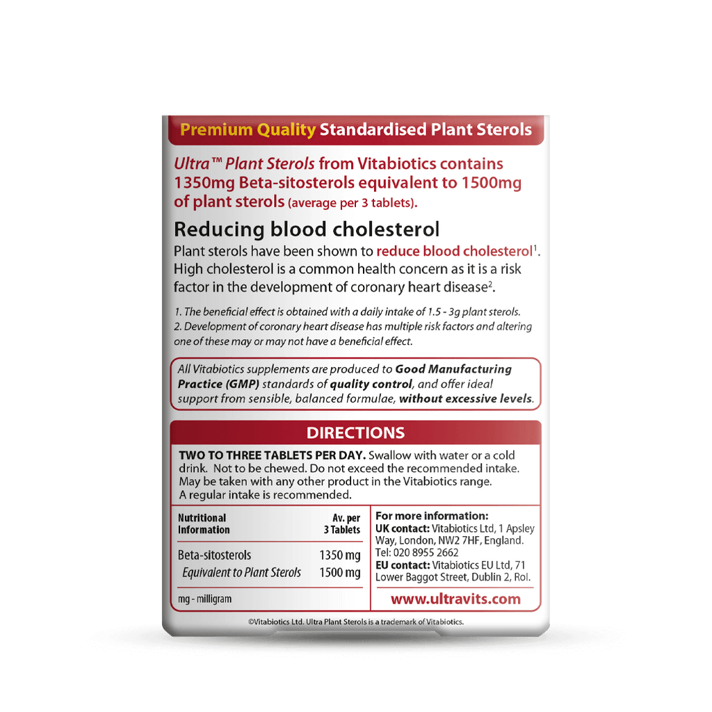 Ultra Plant Sterols | Plant Sterol Tablets | Vitabiotics