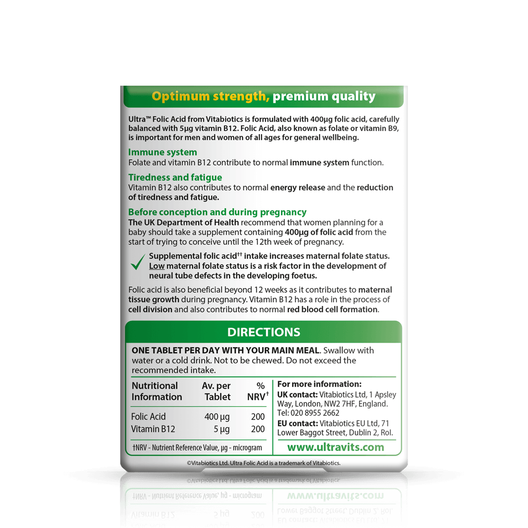 Ultra Folic Acid | Folic Acid Tablets | Vitabiotics
