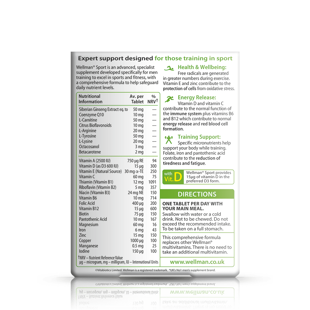 Wellman® Sport By Vitabiotics | Mens Health Supplement