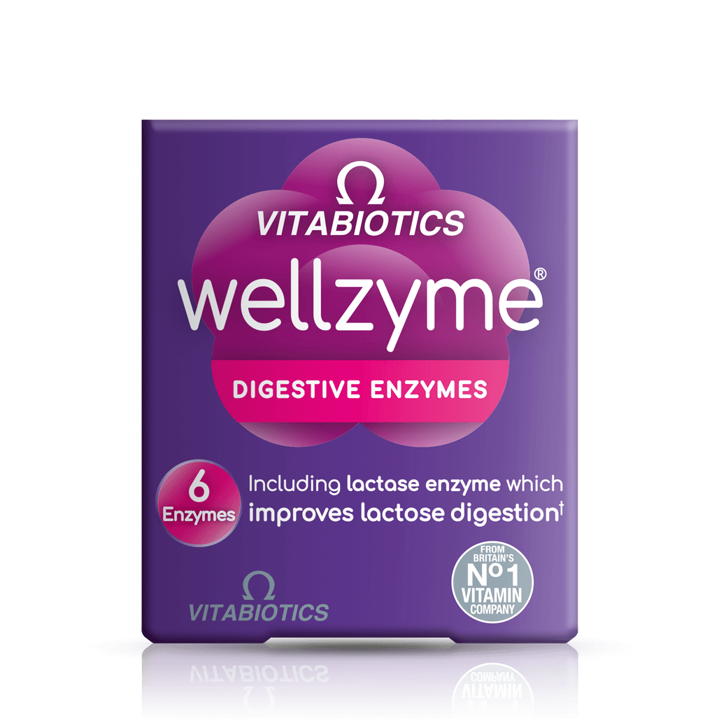 Wellzyme Digestive Enzymes | 6 Enzyme Formula | Vitabiotics